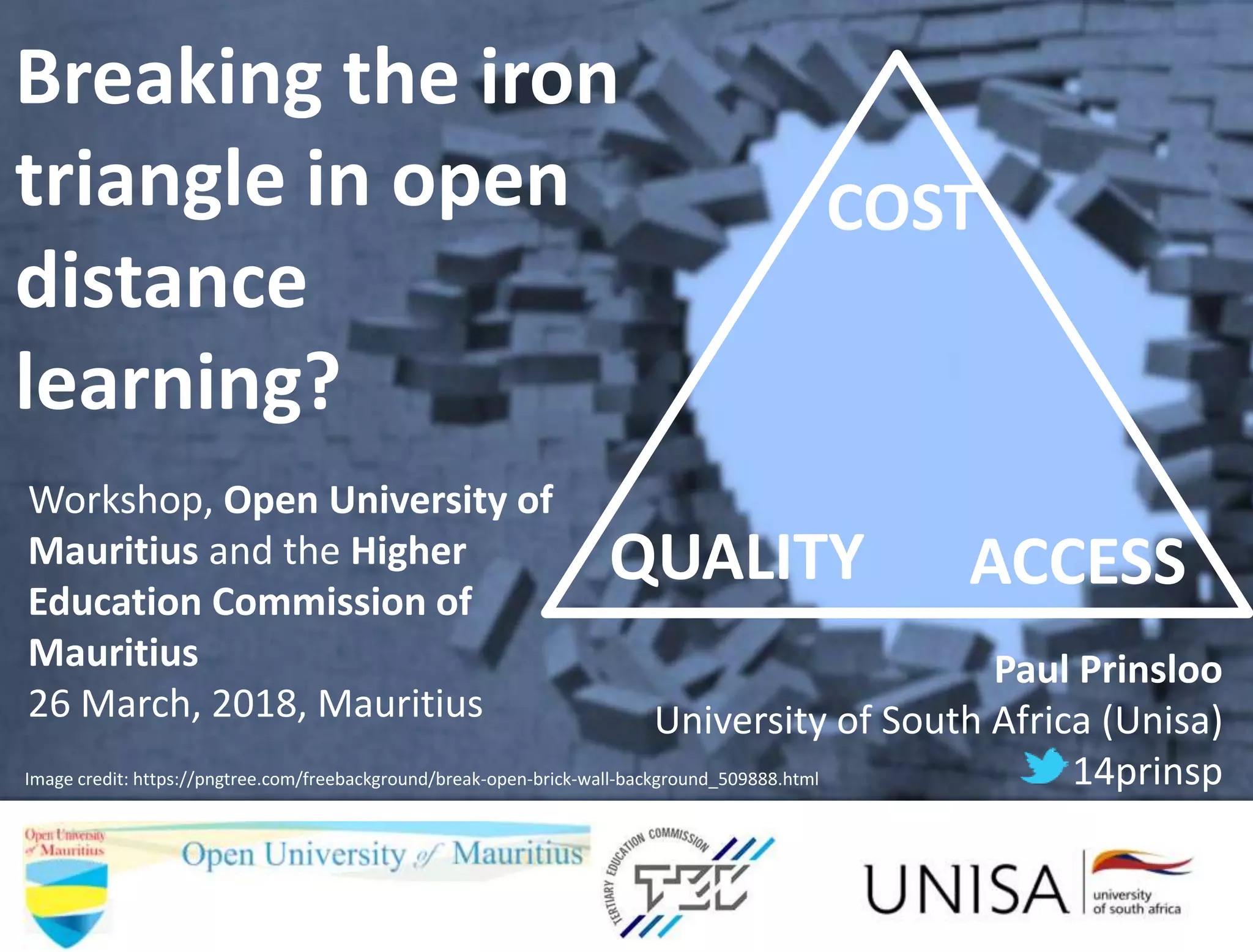 Breaking the iron triangle in open distance learning? | PPT