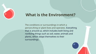 OUR ENVIRONMENT WITH MANY components like definition and abt ecosytem ...