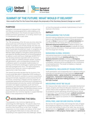 How would a pact of the future that adopts the proposals of the ...