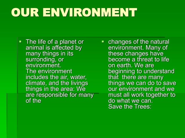Our Environment | PPT