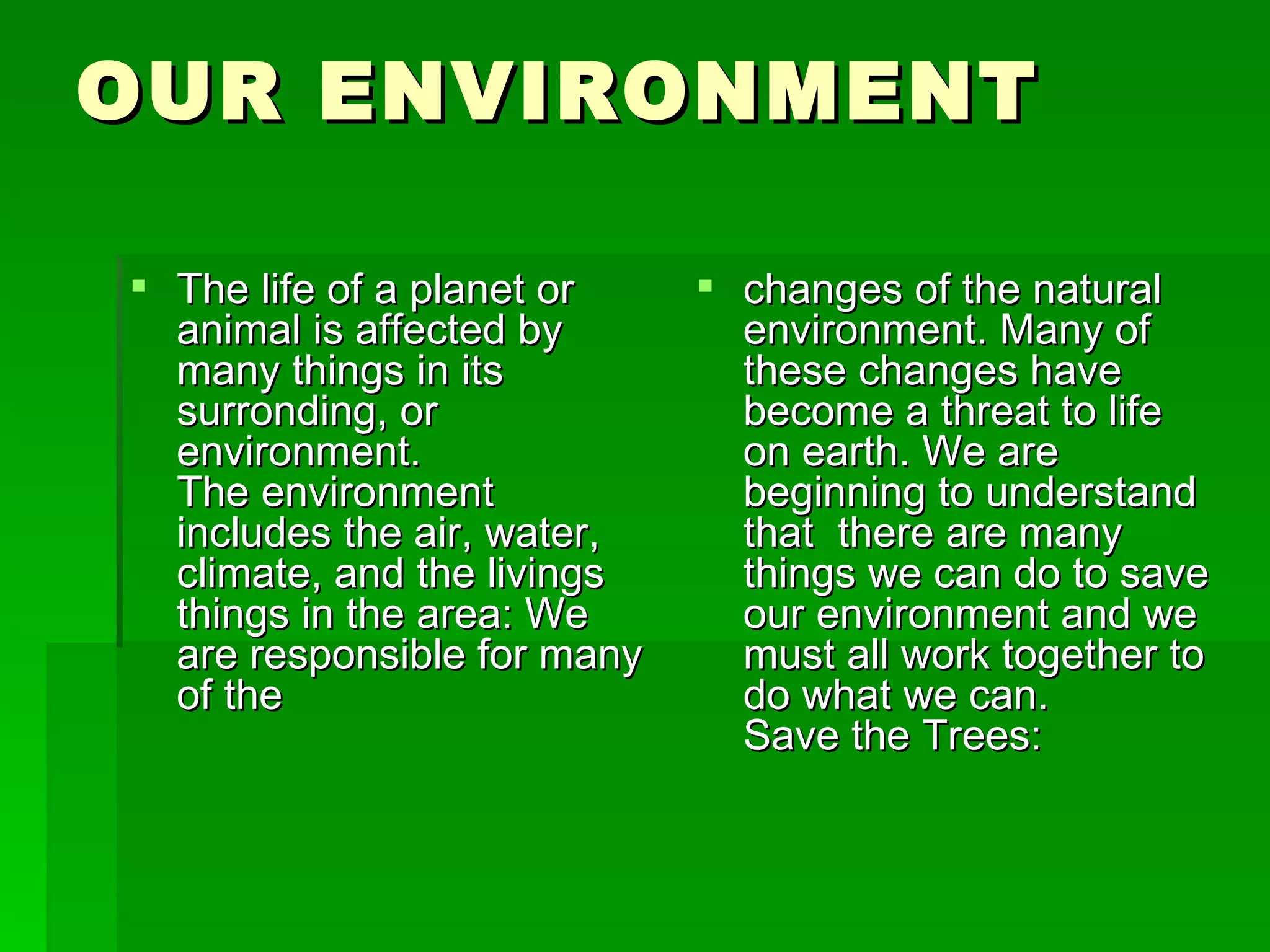 Our Environment | PPT