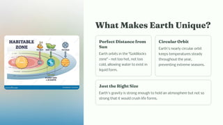 13.Our-Home-Earth-a-Unique-Life-Sustaining-Planet.ppt/8th class science ...