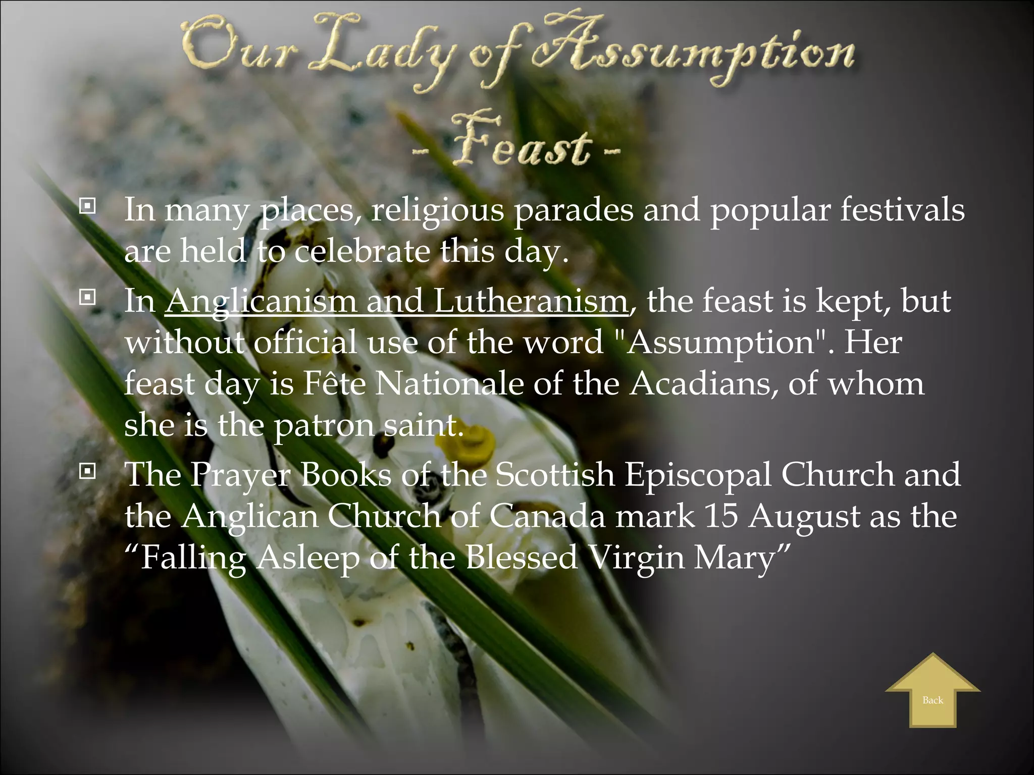 Our Lady Of Assumption | PPT