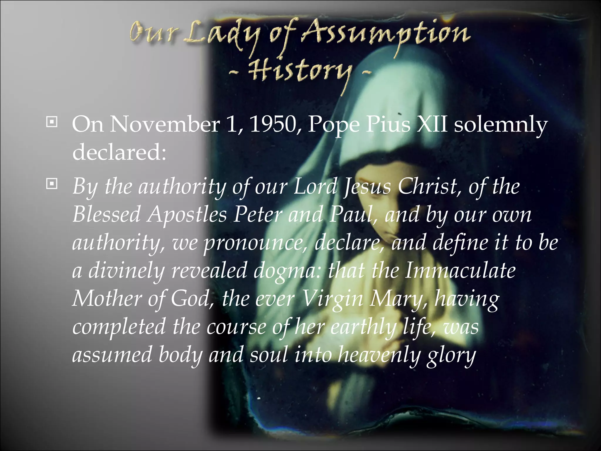 Our Lady Of Assumption | PPT
