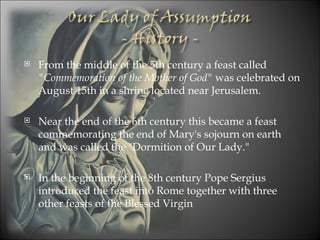 Our Lady Of Assumption | PPT