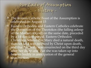 Our Lady Of Assumption | PPT
