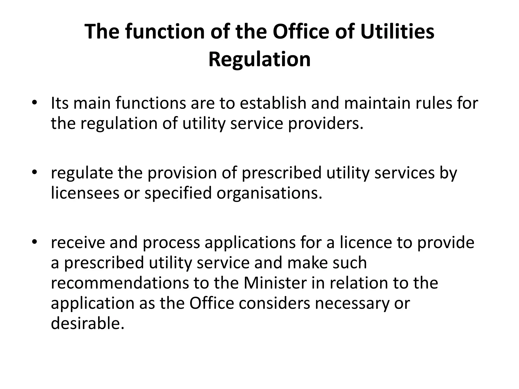 Office of Utilities Regulation - Jamaica | PPTX