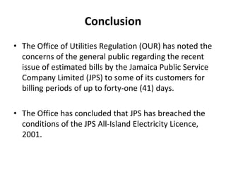 Office of Utilities Regulation - Jamaica | PPTX