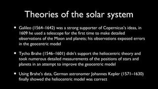 Solar System Data Observations