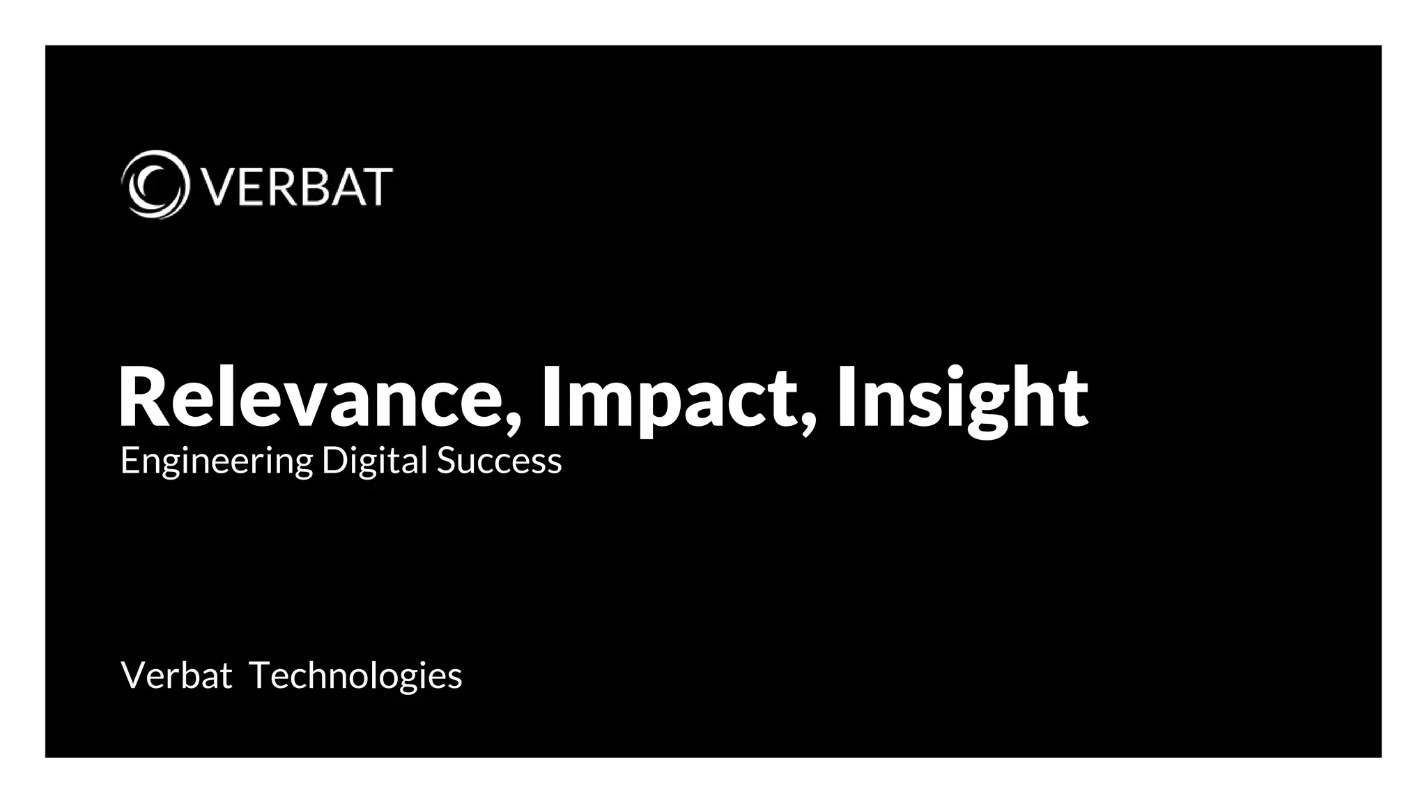 Verbat Technologies-OUR STORY | PPT