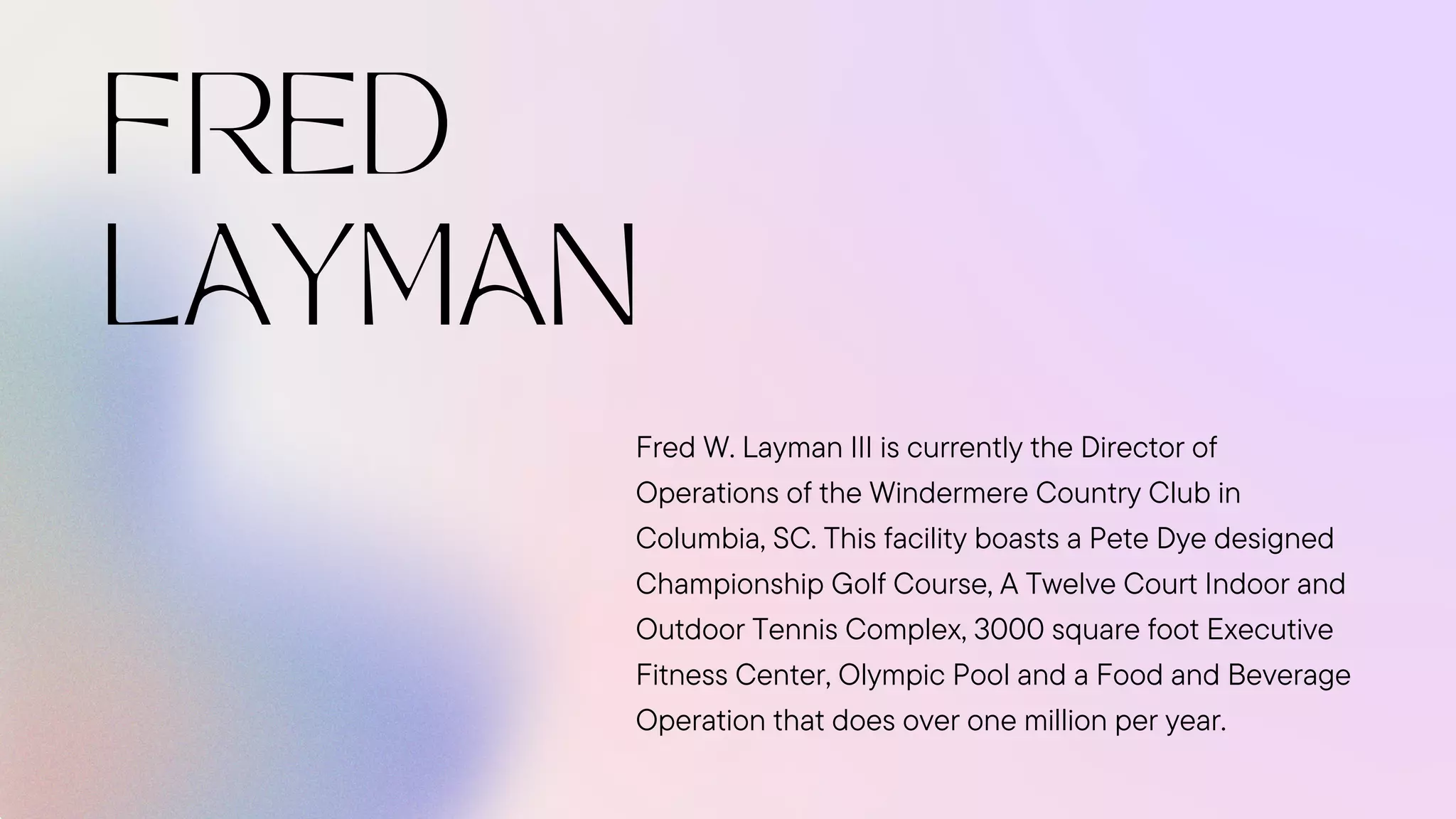 FRED LAYMAN | PPT