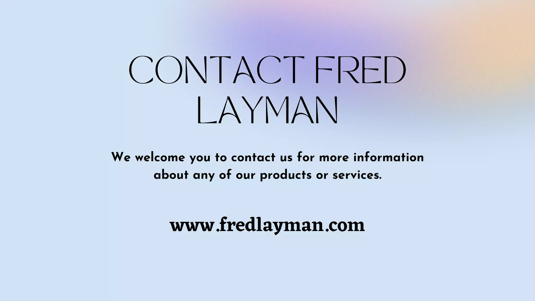 FRED LAYMAN | PPT