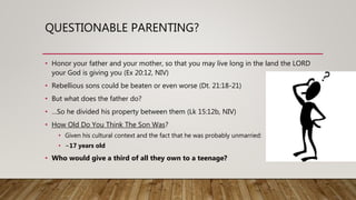 Our Amazing, Gracious Father | Parable of the Lost Son Bible Study ...