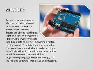Our arduino project | PPTX | Consumer Electronics | Technology & Computing