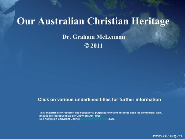 Our Australian Christian Heritage Printable | PDF | Christianity ...
