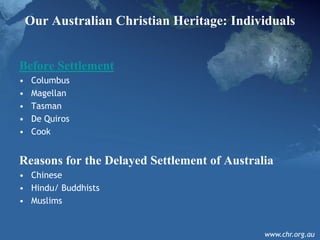 Our Australian Christian Heritage Printable | PDF