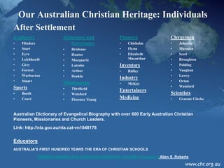 Our Australian Christian Heritage Printable | PDF
