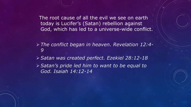 SDA Fundamental Belief #8 : The Great Controversy | PPTX | Christianity ...