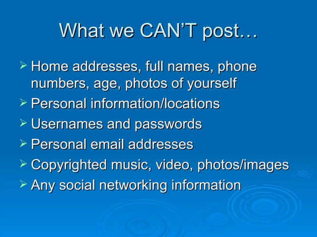 Our Blogging Rules 2010 V2 | PPT | Technology & Computing