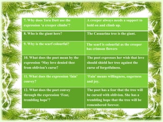 OUR CASUARINA TREE - TORU DUTT BY ROBYHEP | PPTX