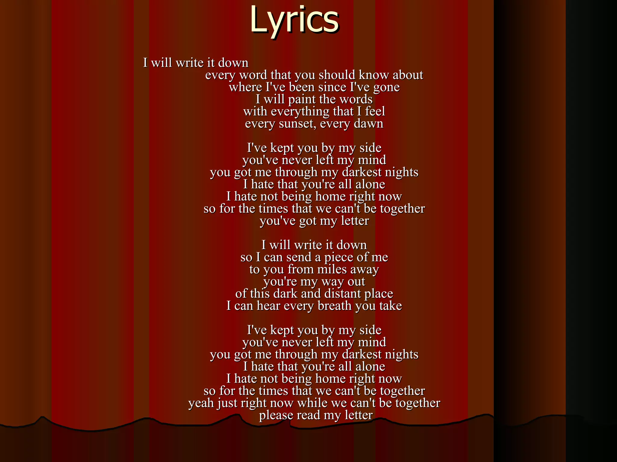 Our chosen song -presentation | PPT