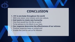 OUR CHRISTIAN CULTURE IN CFC. a slides for Covenant Orientation | PPTX