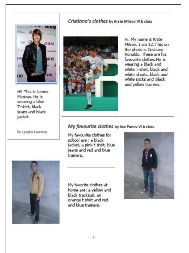 Our clothes project | PDF