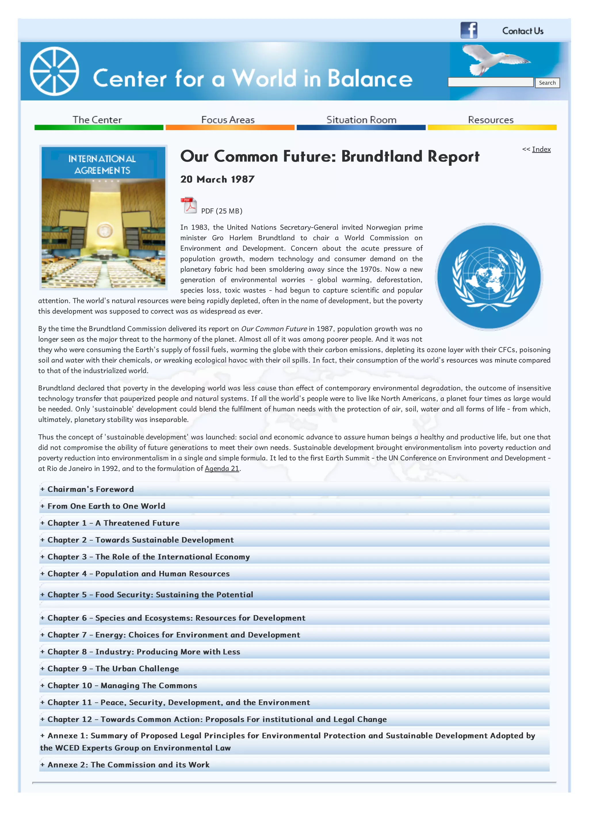 Our common future: report of the world commission on environment and ...