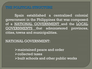 Socio-Political Environment of the Philippines during the Spanish ...