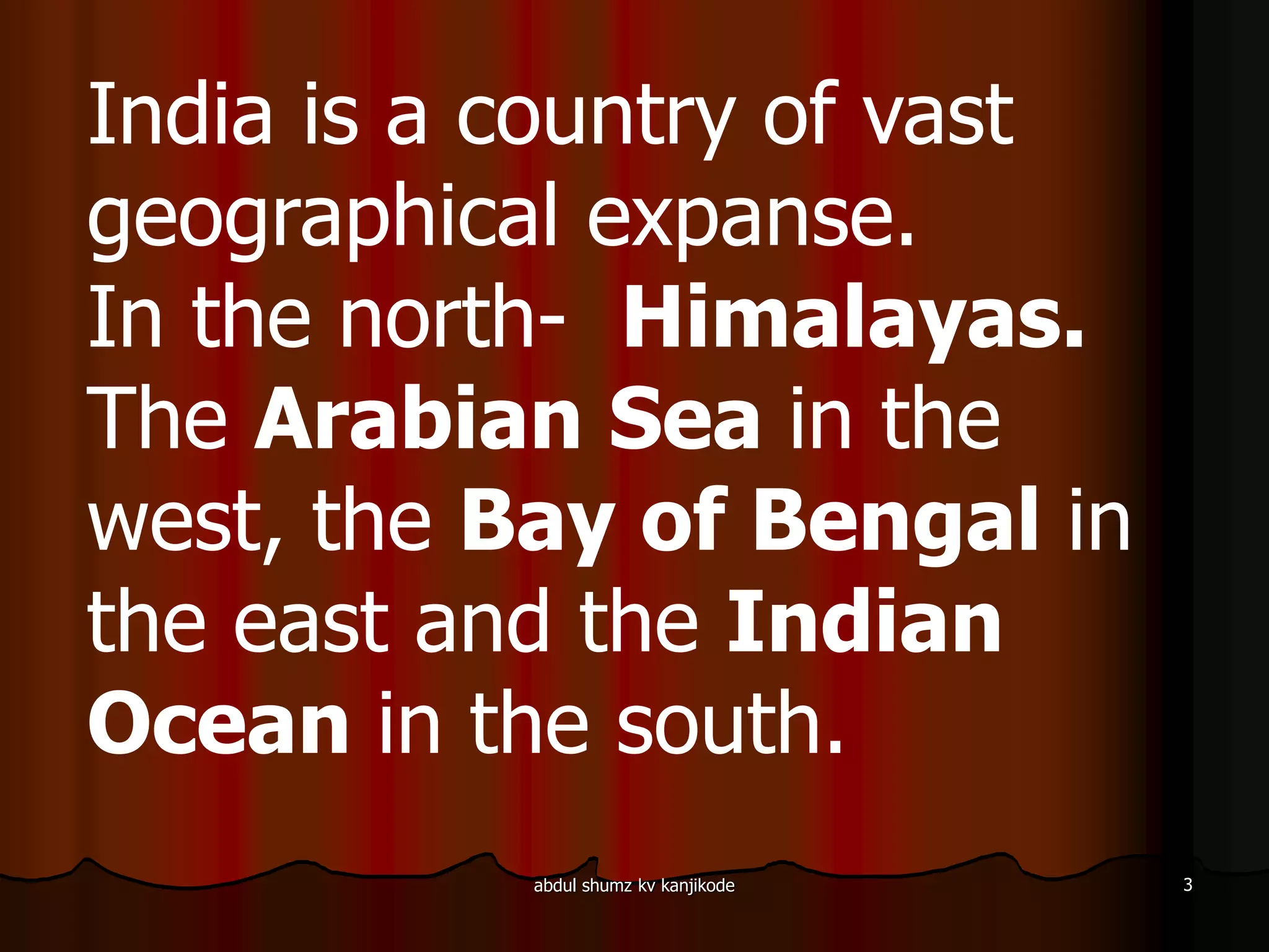 Our country India- class 6 Geography, cbse | PDF