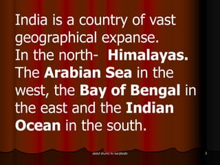 Our country India- class 6 Geography, cbse | PDF