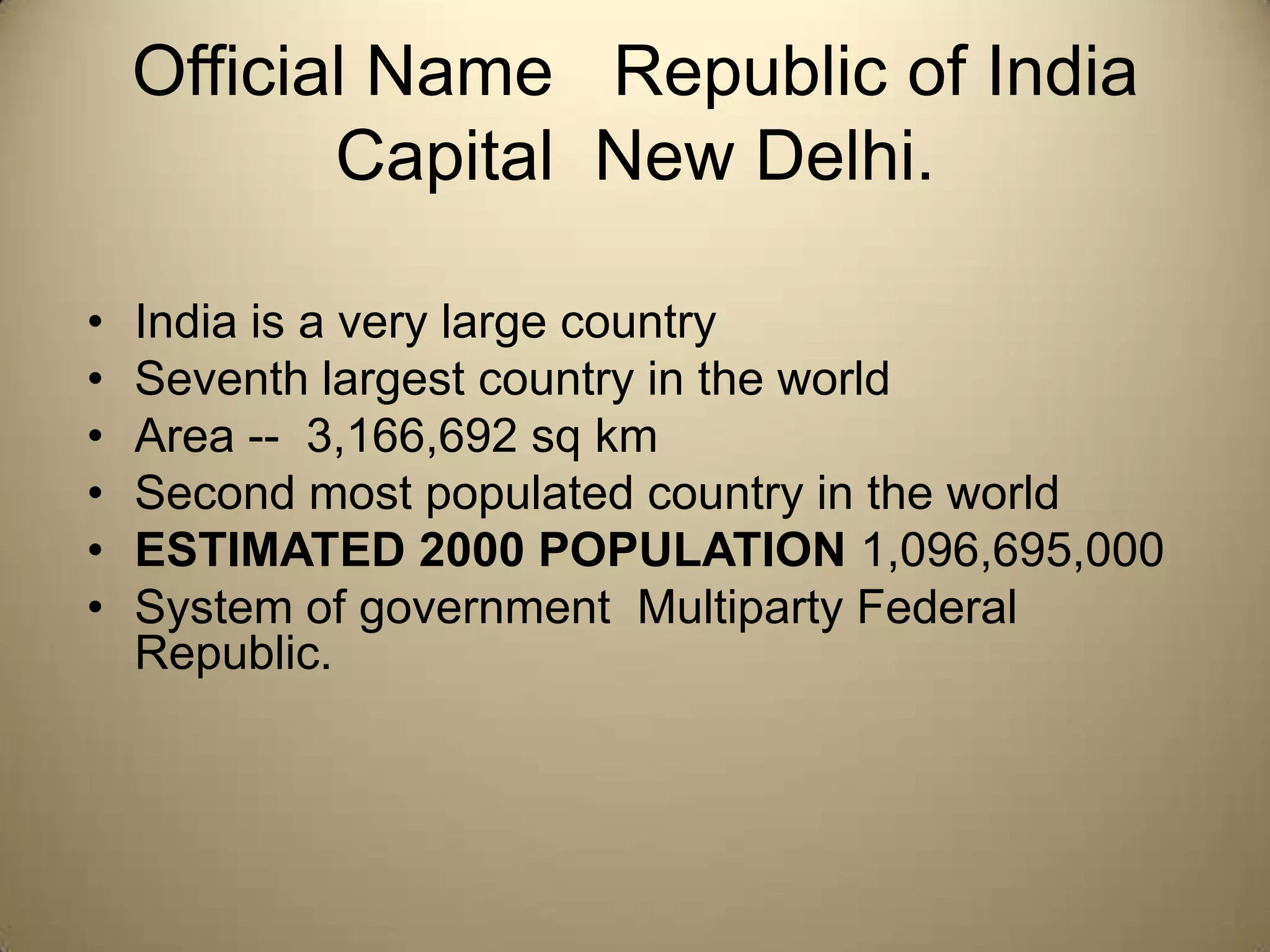 Our Country India | PPTX