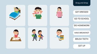 Our Daily Routines Interactive Activity Presentation In Colorful ...