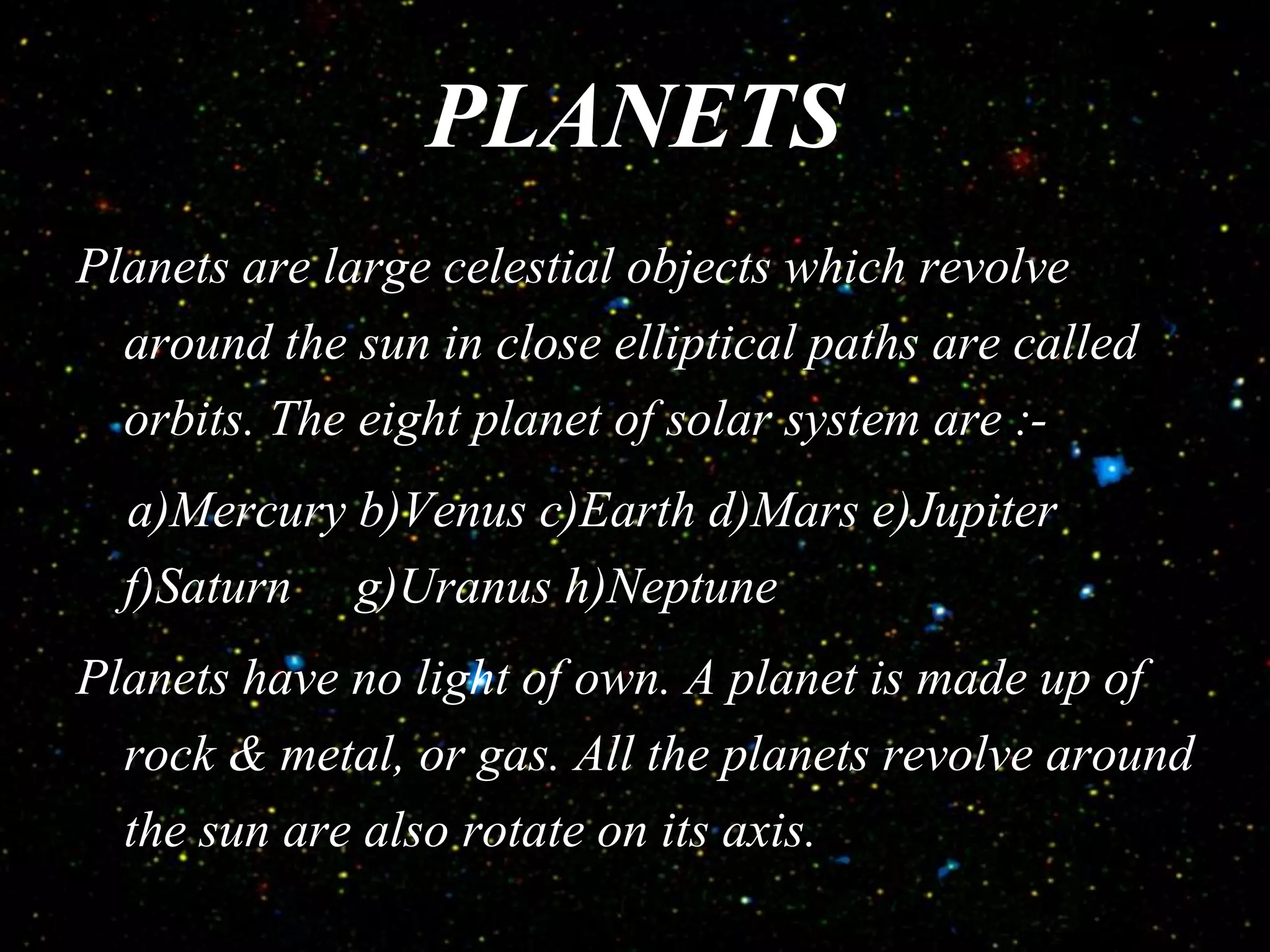 Our earth in the universe | PPTX