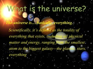 Our earth in the universe | PPTX