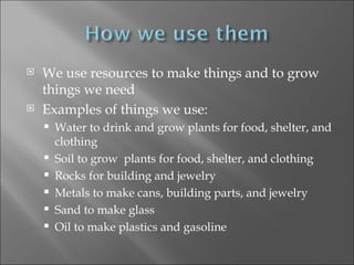Our earths resources | PPT