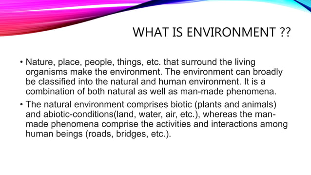 Our environment | PPT