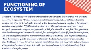 OUR ENVIRONMENT class 10 presentation full lesson explained | PDF