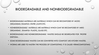 OUR ENVIRONMENT- CLASS 6 note for quick revision | PPT