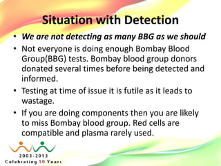 Our experience with Bombay Blood Group | PPTX