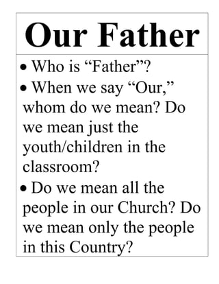 Our father prayer explanation | PDF
