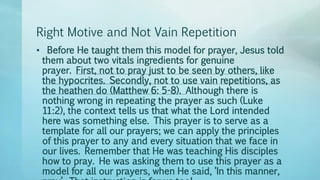 A study on “The Lord’s Prayer” by Dr Jose Poulose | PPTX