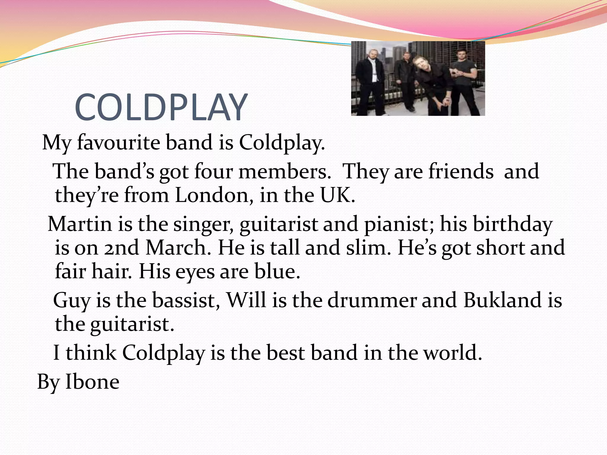 Our favourite bands | PPTX