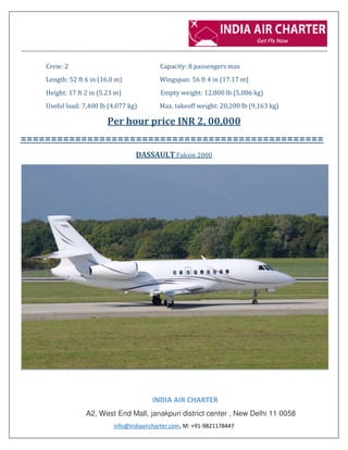 Our fleet india air charter | PDF