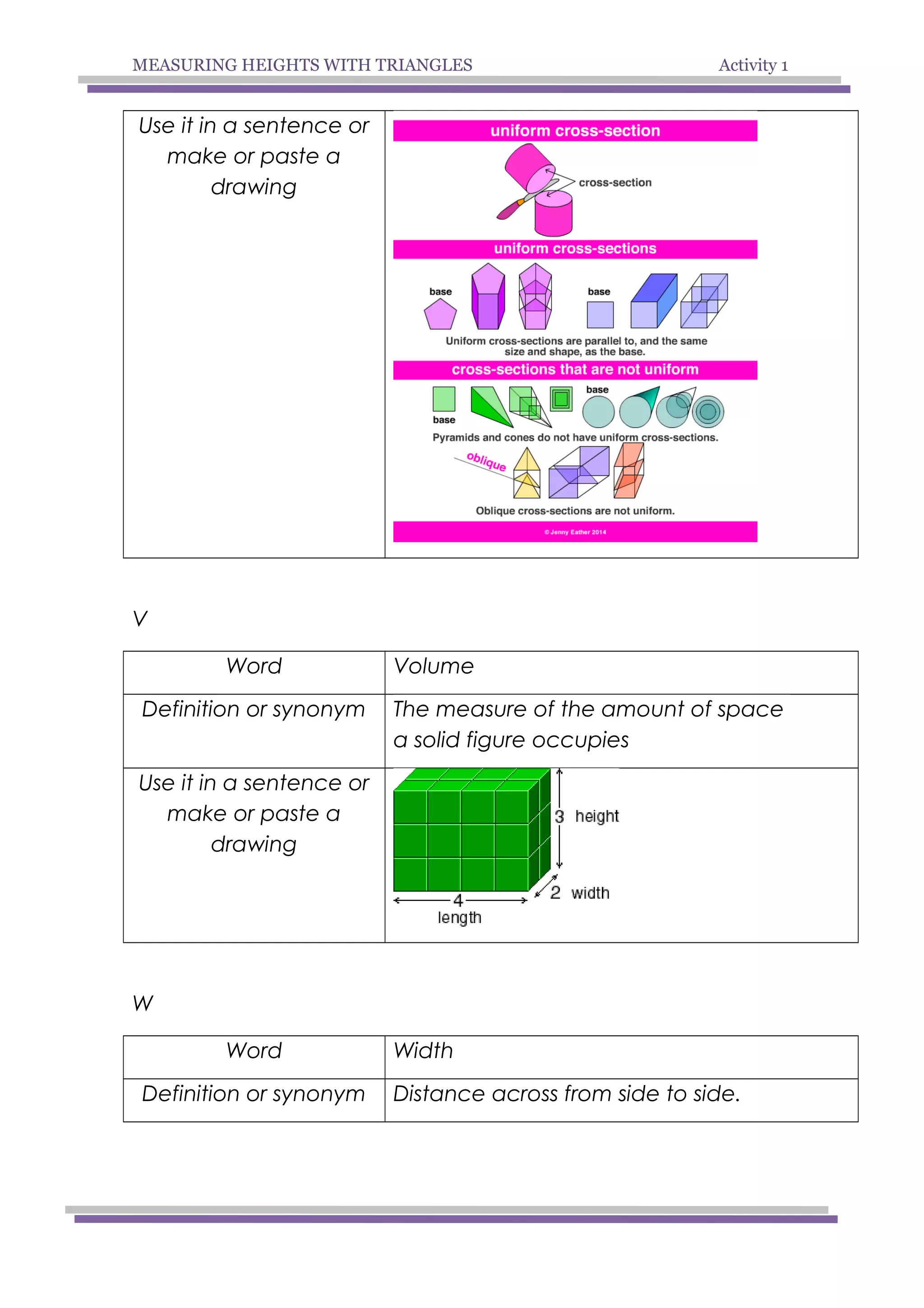 Our geometry dictionary | DOC