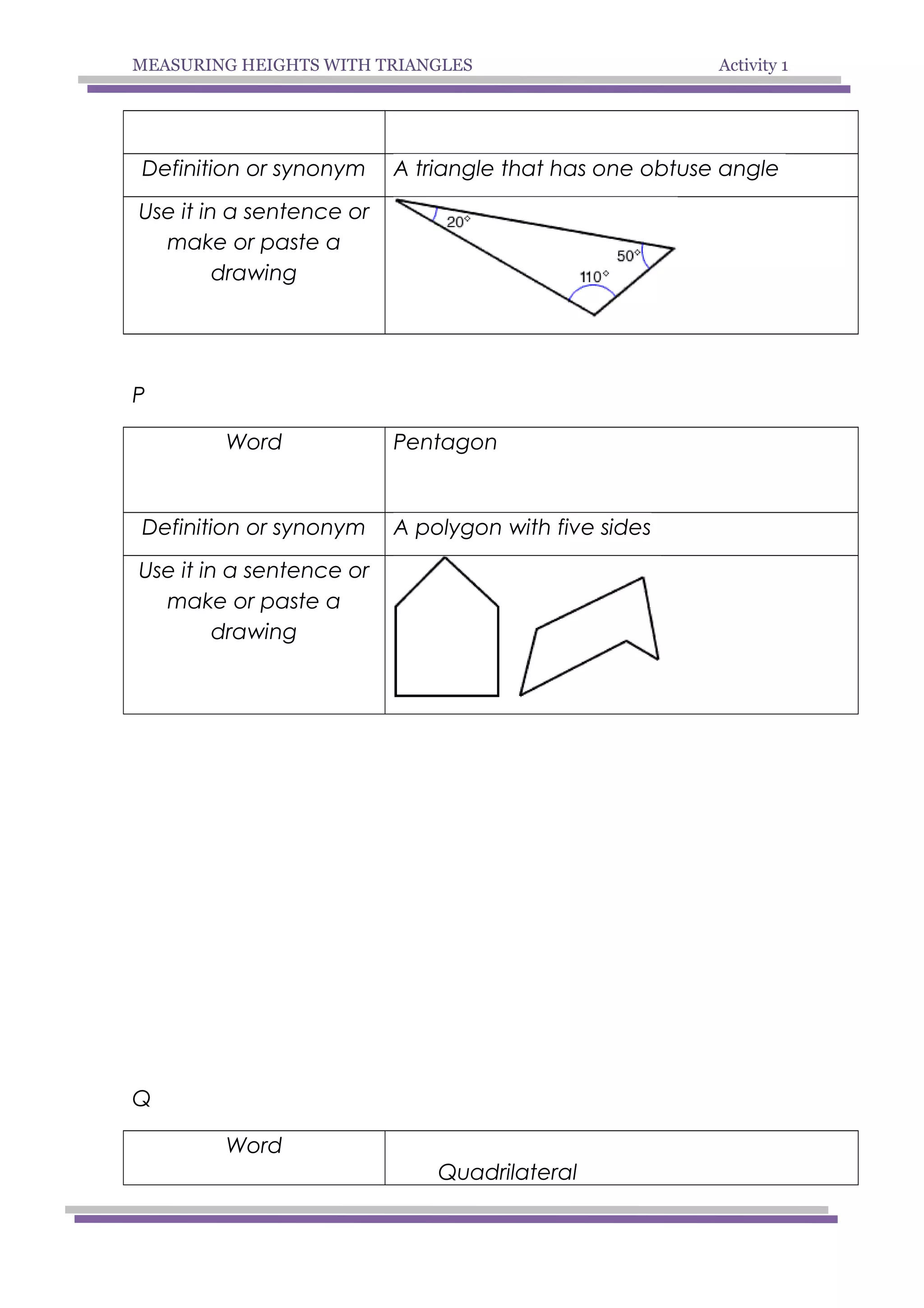 Our geometry dictionary | DOC | Physics | Science