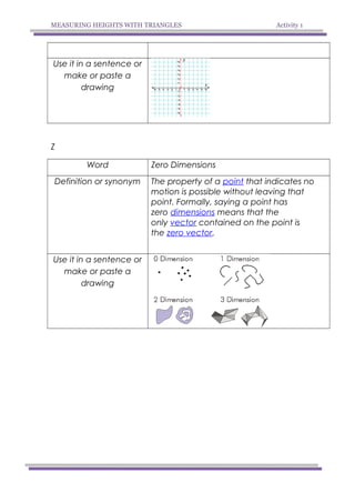Our geometry dictionary | DOC | Physics | Science
