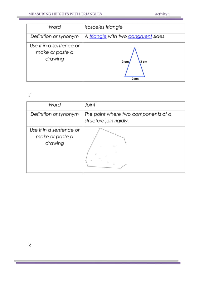 Our geometry dictionary | DOC | Physics | Science