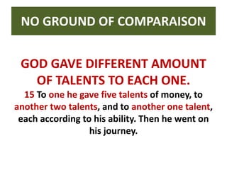 Our gift and talents are for the glory of God | PPTX