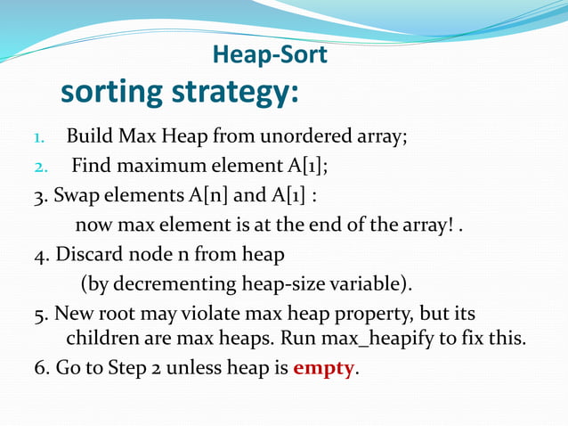heap Sort Algorithm | PPTX heap Sort Algorithm | PPTX